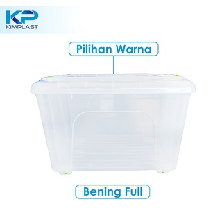 Jual KIMPLAST Box Container Bening 50 Liter / Dengan Roda / Rak ...