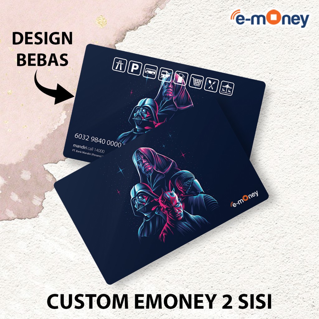 Jual E-toll E-Money Custom Cetak 2 Sisi / 2 Muka Saldo Nol | Shopee Indonesia