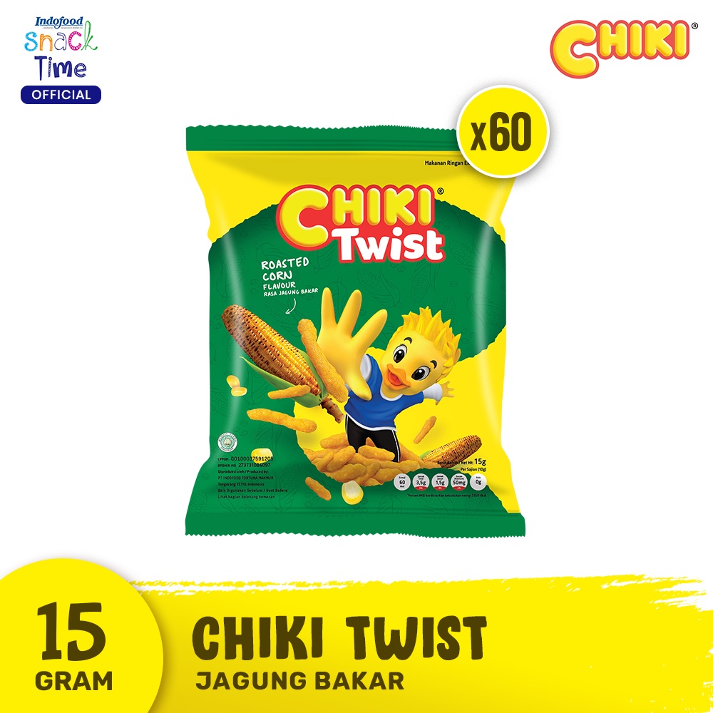 Jual Chiki Twist Jagung Bakar 15 Gr - 60 Pcs Indonesia|Shopee Indonesia