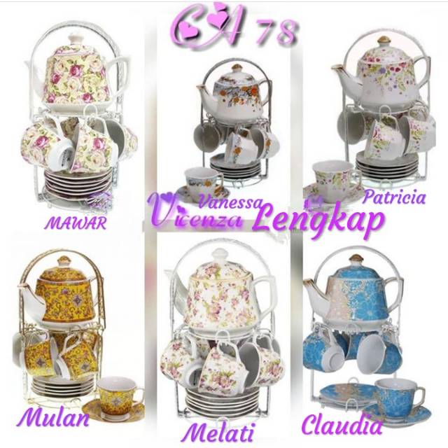 Jual Cangkir/piring Tea set Vicenza CA78 | Shopee Indonesia