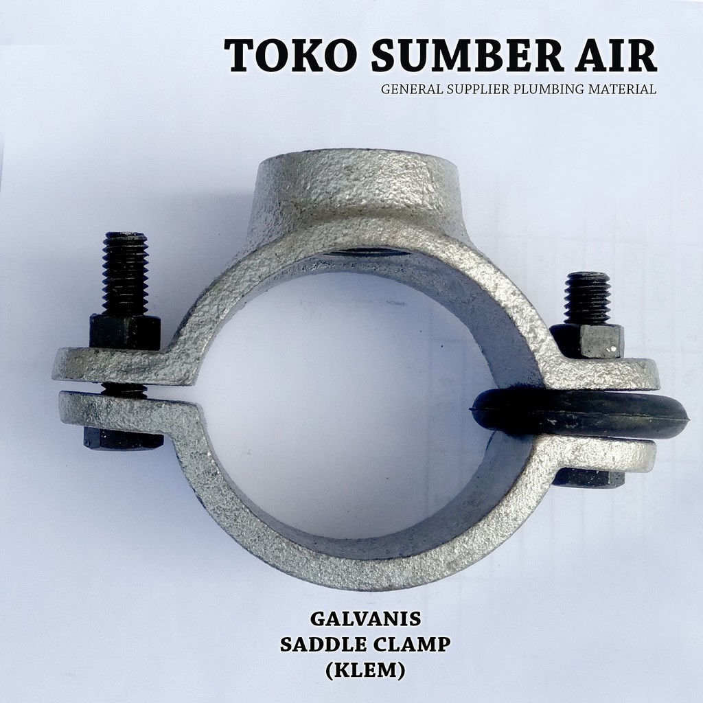 Jual GALVANIS SADDLE CLAMP UKURAN 1 1/2 X 3/4 INCH - KLEM BESI ...