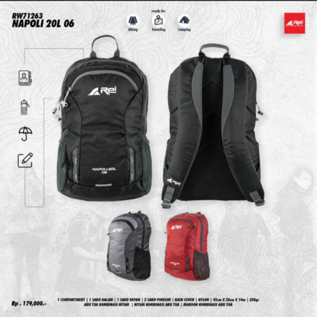 Jual AREI Tas Ransel Pria NAPOLI 06 - 20Liter Original | Shopee Indonesia
