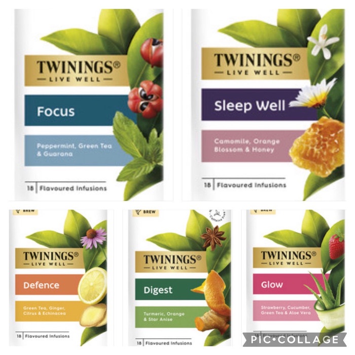 Jual TWININGS LIVE WELL HOT BREW TEA + 18 FLAVOURED INFUSIONS ...