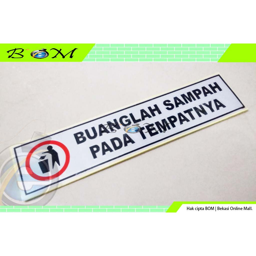 Stiker Sticker Cutting dinding tulisan buanglah sampah pada tempatnya ...
