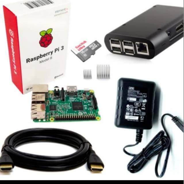 Jual Paket Raspberry Pi 3 with casing dan SD card os rasbian Indonesia ...