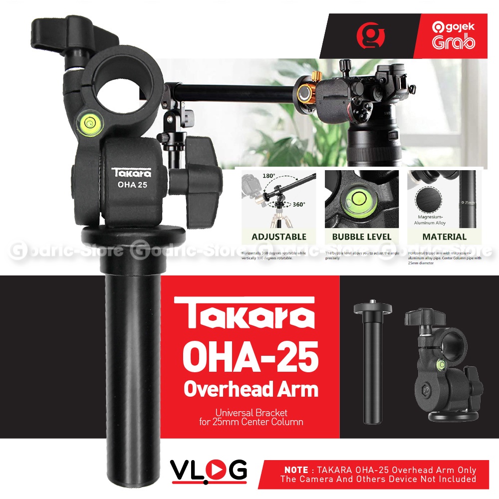 Takara OHA 25 Overhead Boom Arm Bracket Mount for Tripod Horizontal ...