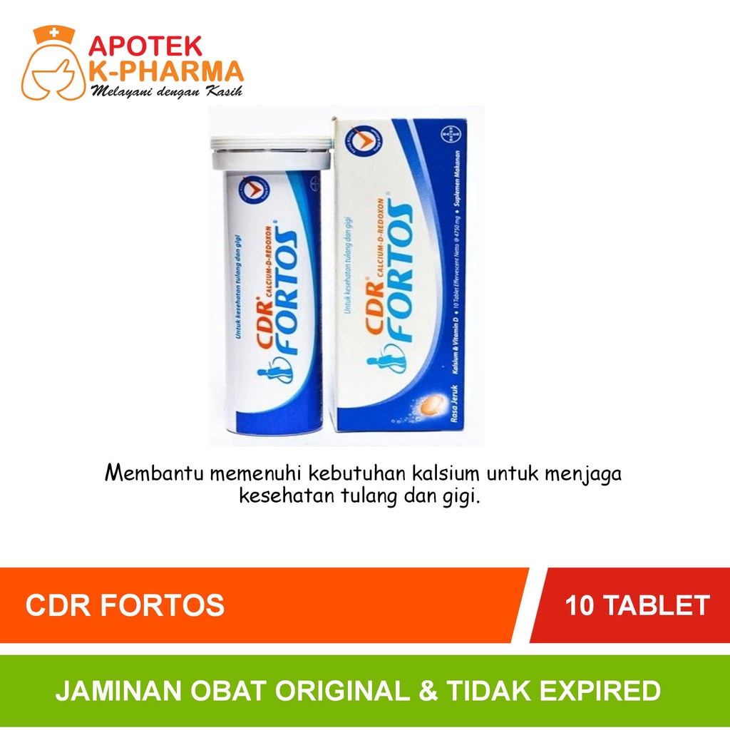 Jual CDR Fortos Effervescent Isi 10 Tablet Obat Original KEMASAN BARU ...