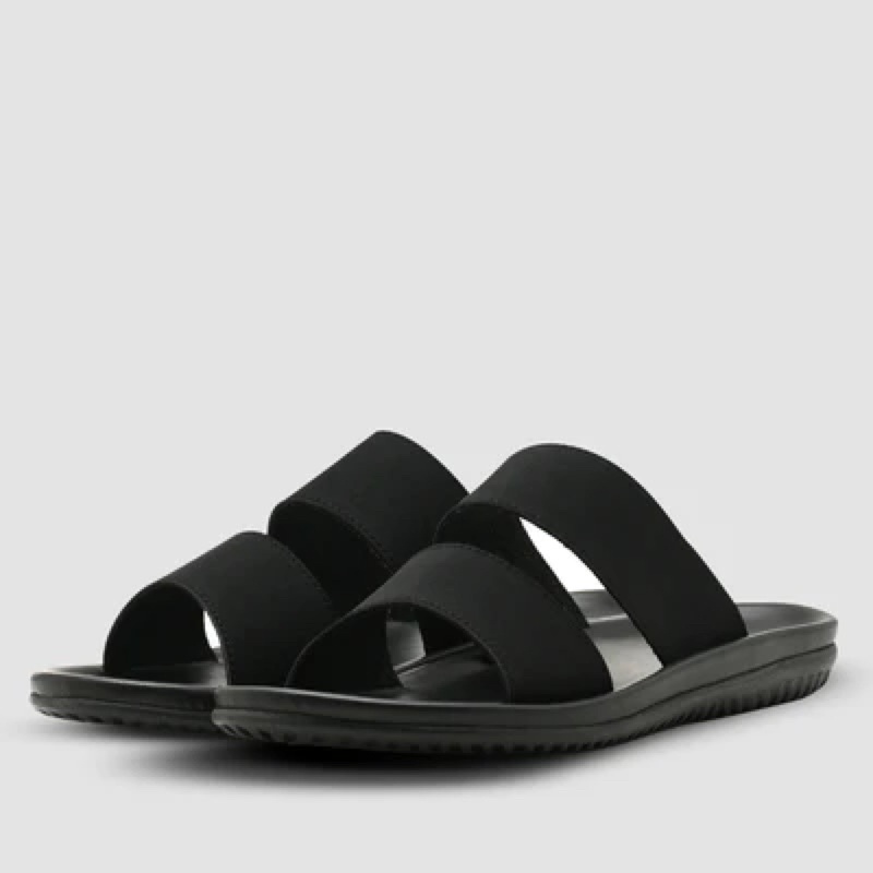 Jual BRODO - Sandal Cermo Slider Full Black | Shopee Indonesia