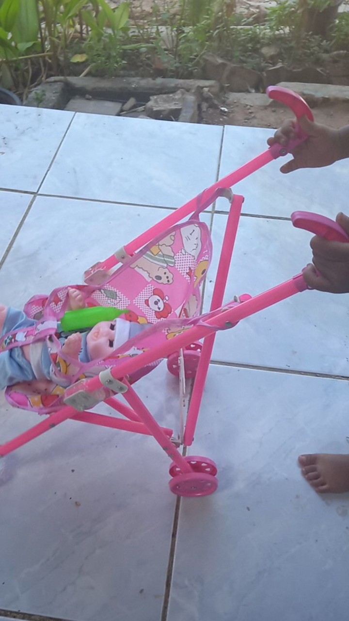 MAINAN ANAK Dorongan Stroller Boneka Bayi Premium | Shopee Indonesia