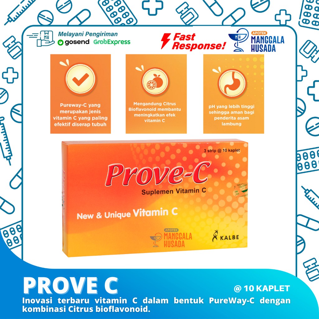 Jual PROVE C VITAMIN PER STRIP @ 10 KAPLET | Shopee Indonesia