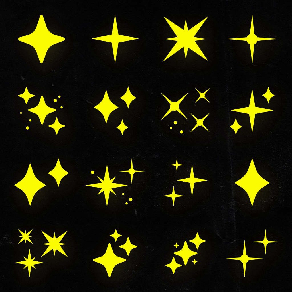 Jual Sticker kecil Ikon Bintang Cutting Sticker Handphone Motor Mobil ...