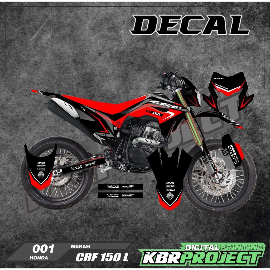 Jual Sticker setiker stiker decal CRF 150 L-(001) minimalis Fullbody ...