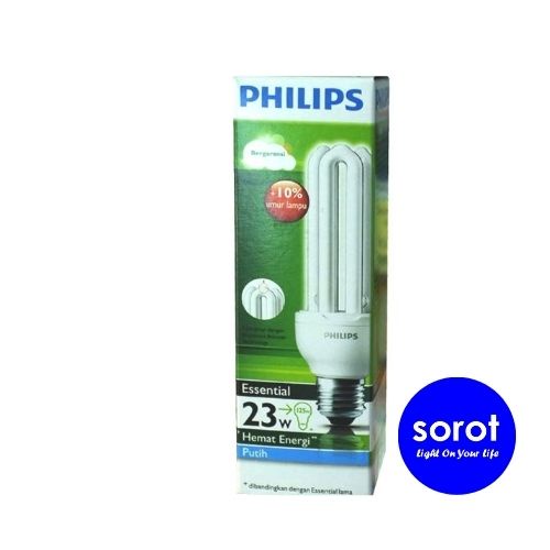 Jual LAMPU PHILIPS ESSENTIAL 23W CFL (Warna Putih) | Shopee Indonesia