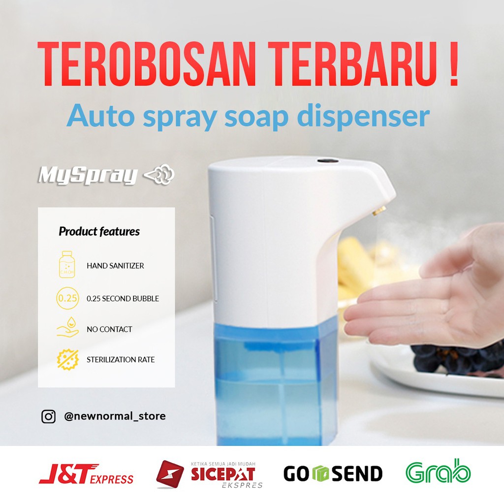 Jual DISPENSER HANDSANITIZER SPRAY OTOMATIS 300ML | Shopee Indonesia