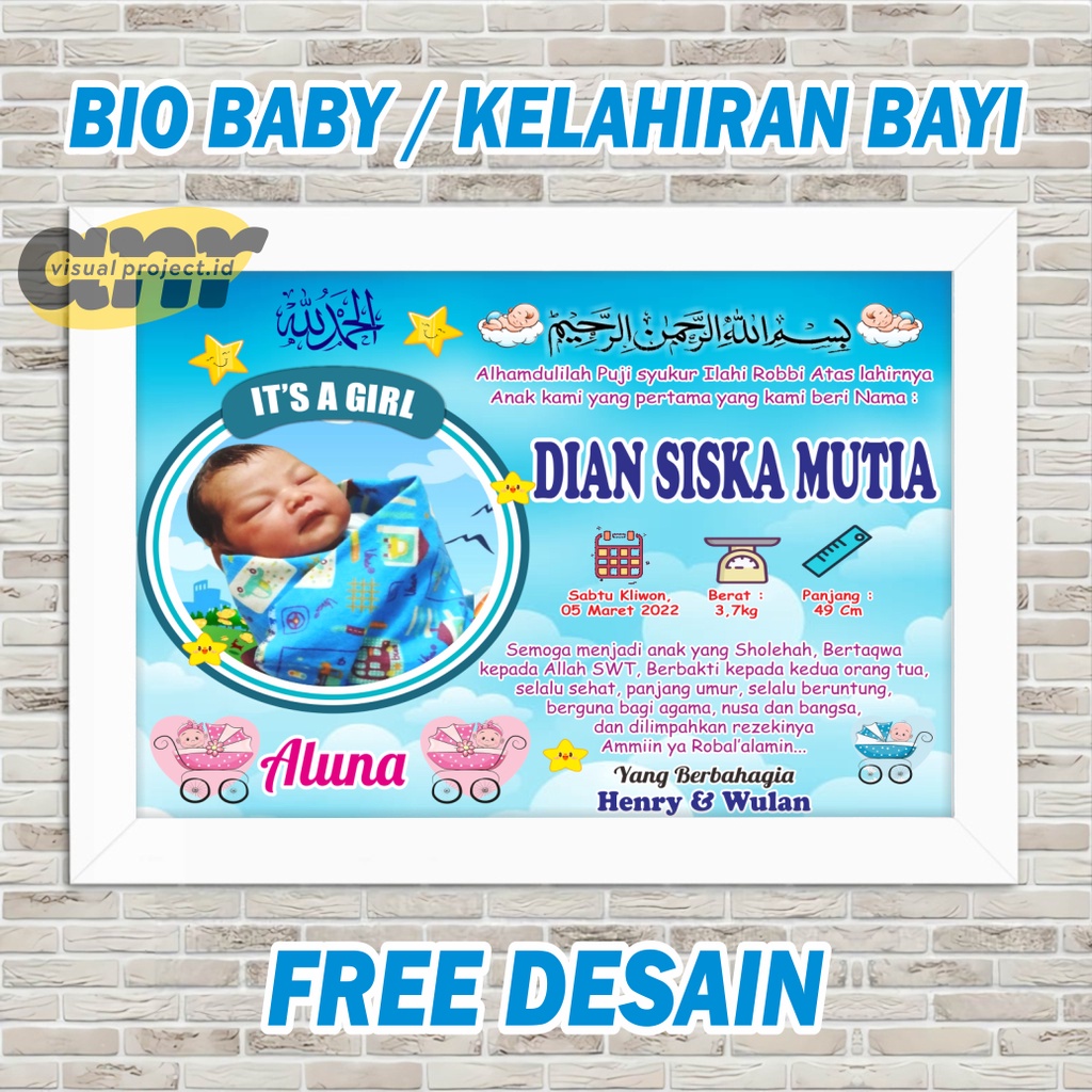 Jual SPANDUK / BANNER / CETAK FOTO KELAHIRAN BIO BABY / SPANDUK ...