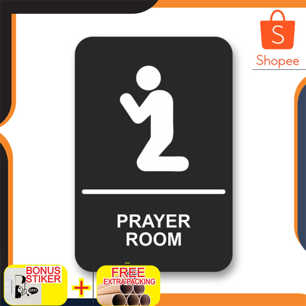 Jual ruang ibadah - papan tanda prayer room Keren Indonesia|Shopee ...