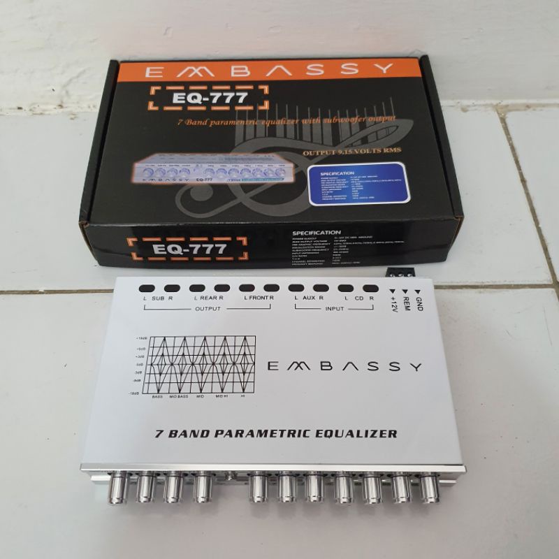 Jual Pre Amp Parametrik / Parametric Embassy EQ-777 7 band equalizer | Shopee Indonesia