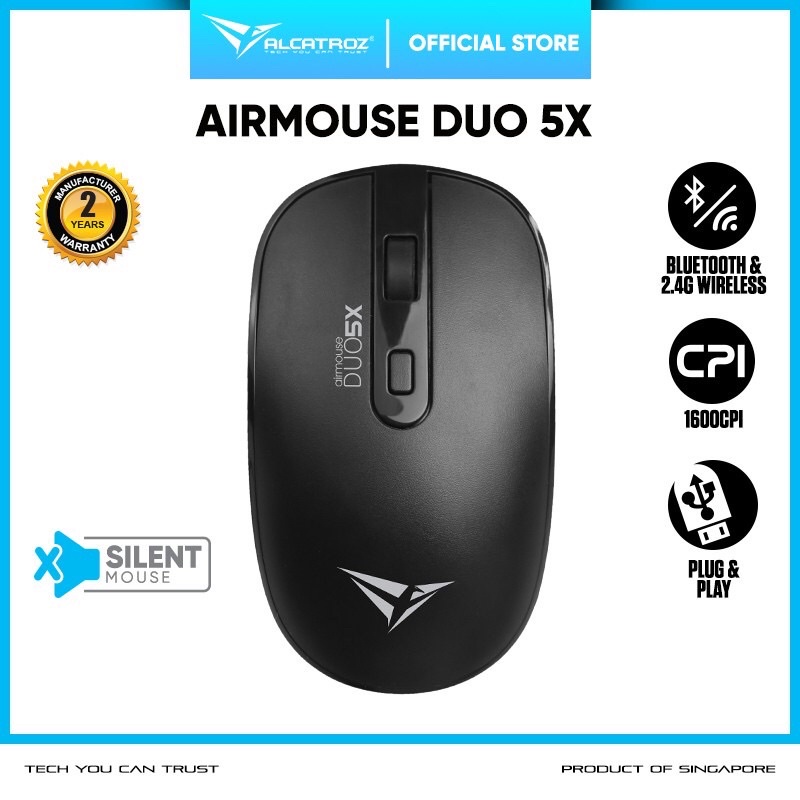 Jual mouse bluetooth airmouse duo 5x dan dongle usb 2.4G wireless ...