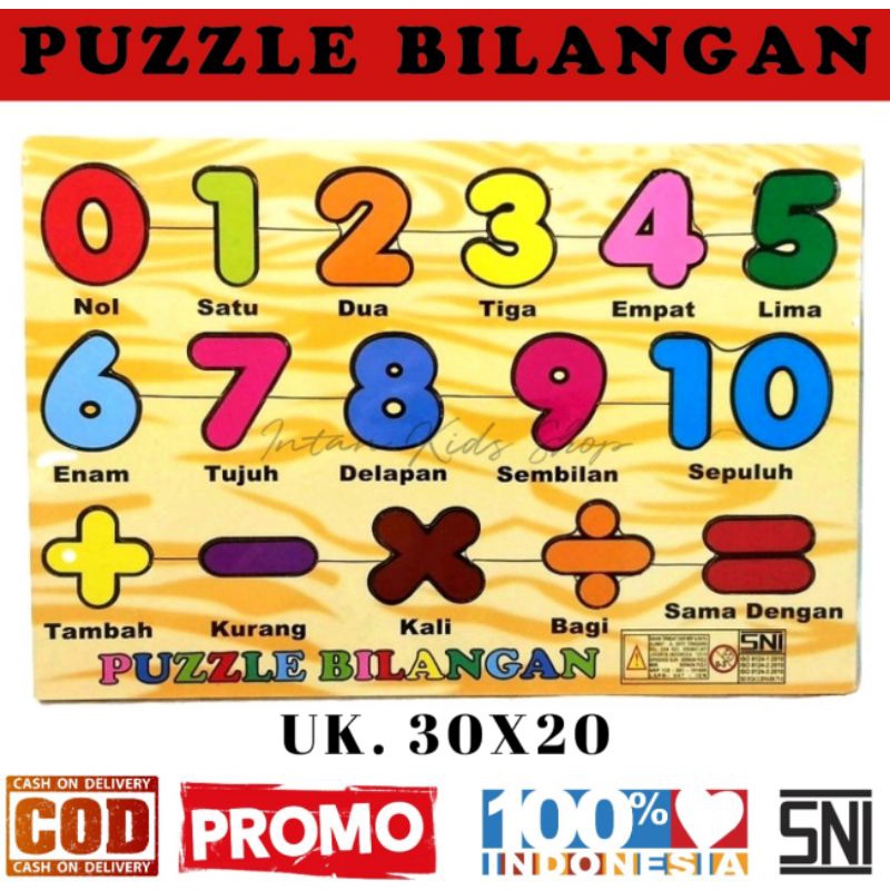 Jual MAINAN EDUKASI ANAK PUZZLE ANGKA BILANGAN MATEMATIKA 30 X 20 ...