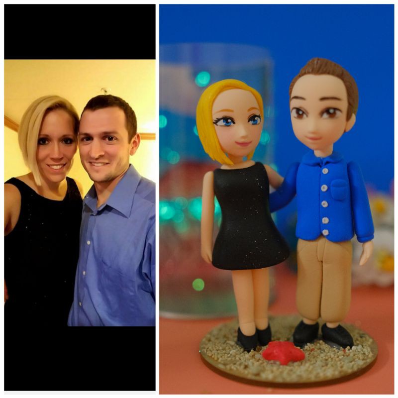 Jual Custom Clay Couple in tube (tinggi tabung 14cm) | Shopee Indonesia