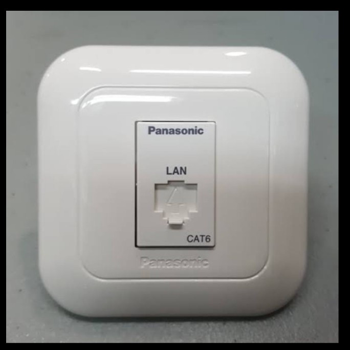 Jual STOP KONTAK PANASONIC PUTIH OUTLET DATA LAN INTERNET NETWORK CAT6 ...