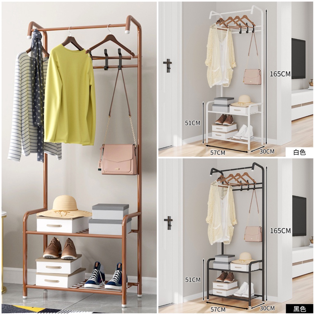 Jual S38 - Rak Gantungan Baju Stand Hanger Jemuran Rak penyimpanan ...