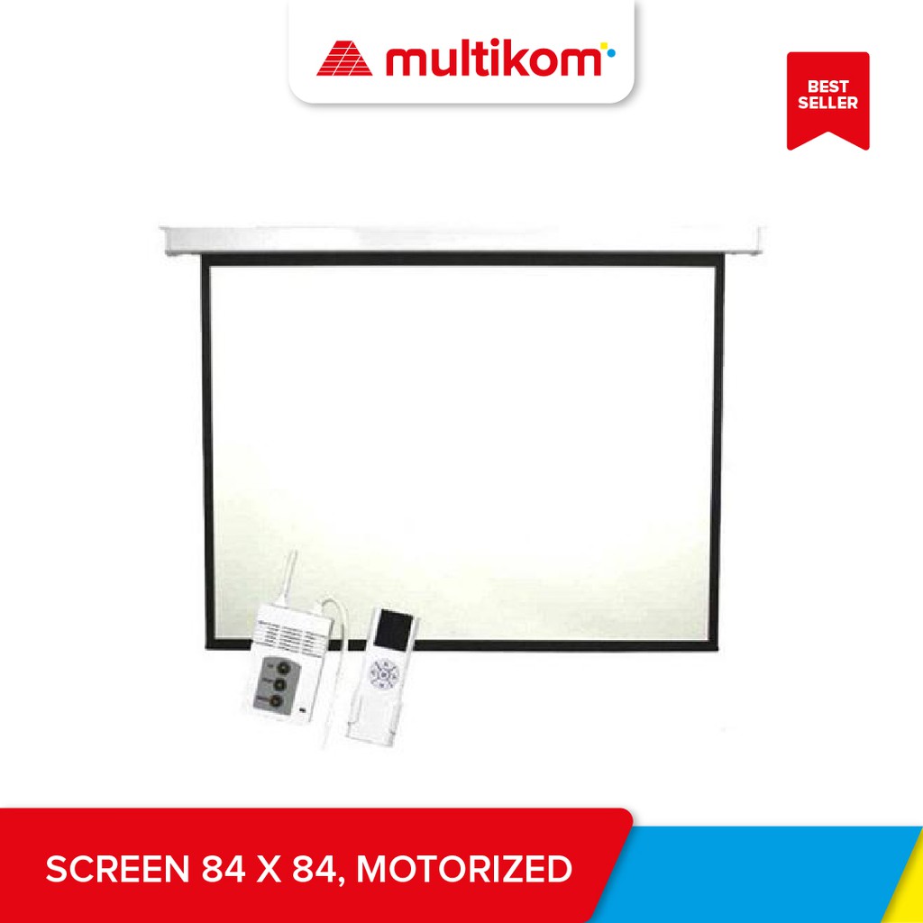 Jual LAYAR MOTORIZED PROJECTOR 84 X 84 | Shopee Indonesia