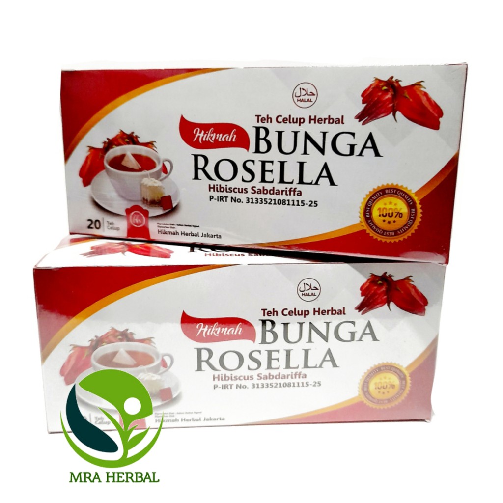 Jual Teh Celup Bunga Rosella Rosela Hikmah Herbal Asli Original | Shopee Indonesia