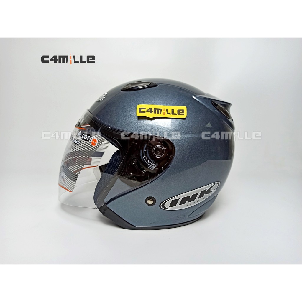 HELM INK CENTRO GREY ORIGINAL 100 % HALF FACE | Shopee Indonesia