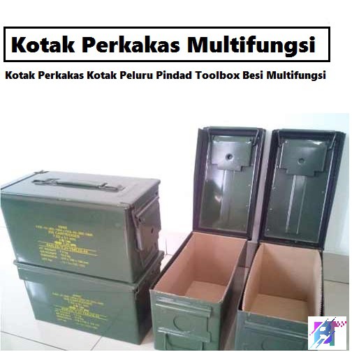 Jual Kotak Perkakas Kotak Peluru Pindad Toolbox Besi Multifungsi ...