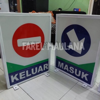 Jual Rambu rambu keluar masuk spbu / Neon box keluar masuk / rambu ...