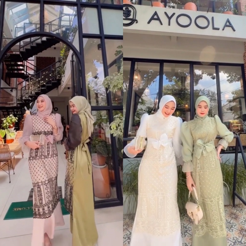 Jual Ramona Dress Mix Tile / Baju Kondangan Tangan Balon | Shopee Indonesia