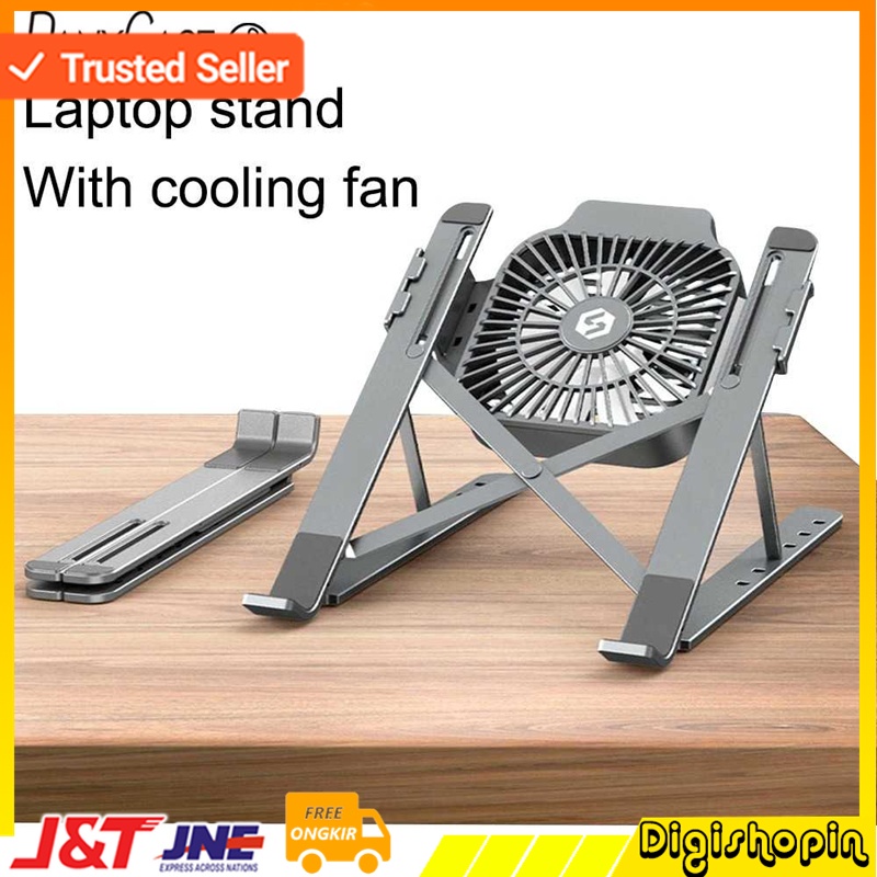 Jual Holder Laptop Stand Aluminium Foldable Dengan Cooling Fan 2100RPM ...