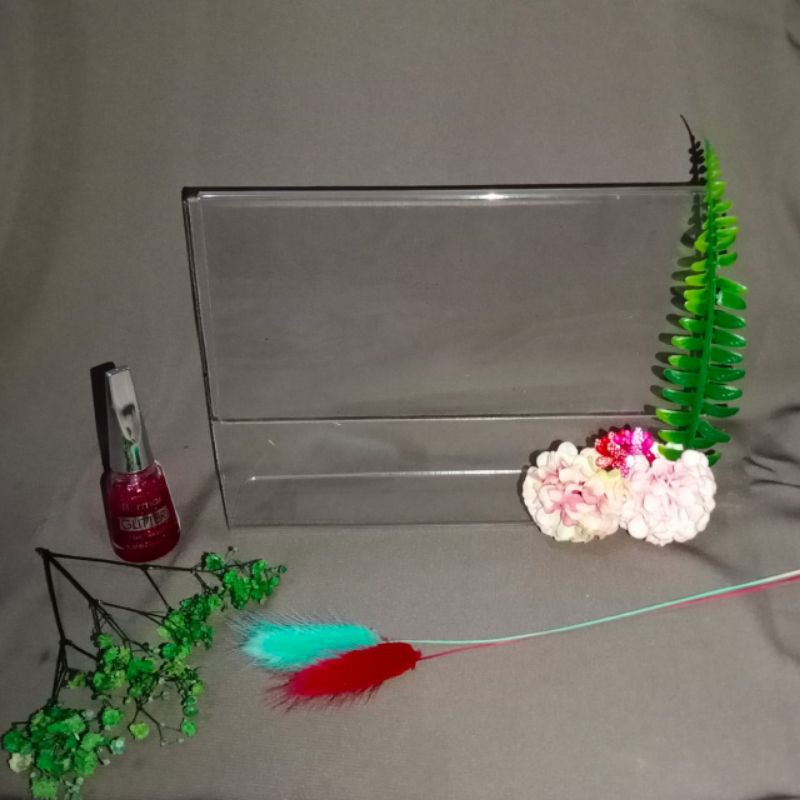 Jual Standing Frame Photo Acrylic A5 with artificial flower / bingkai ...