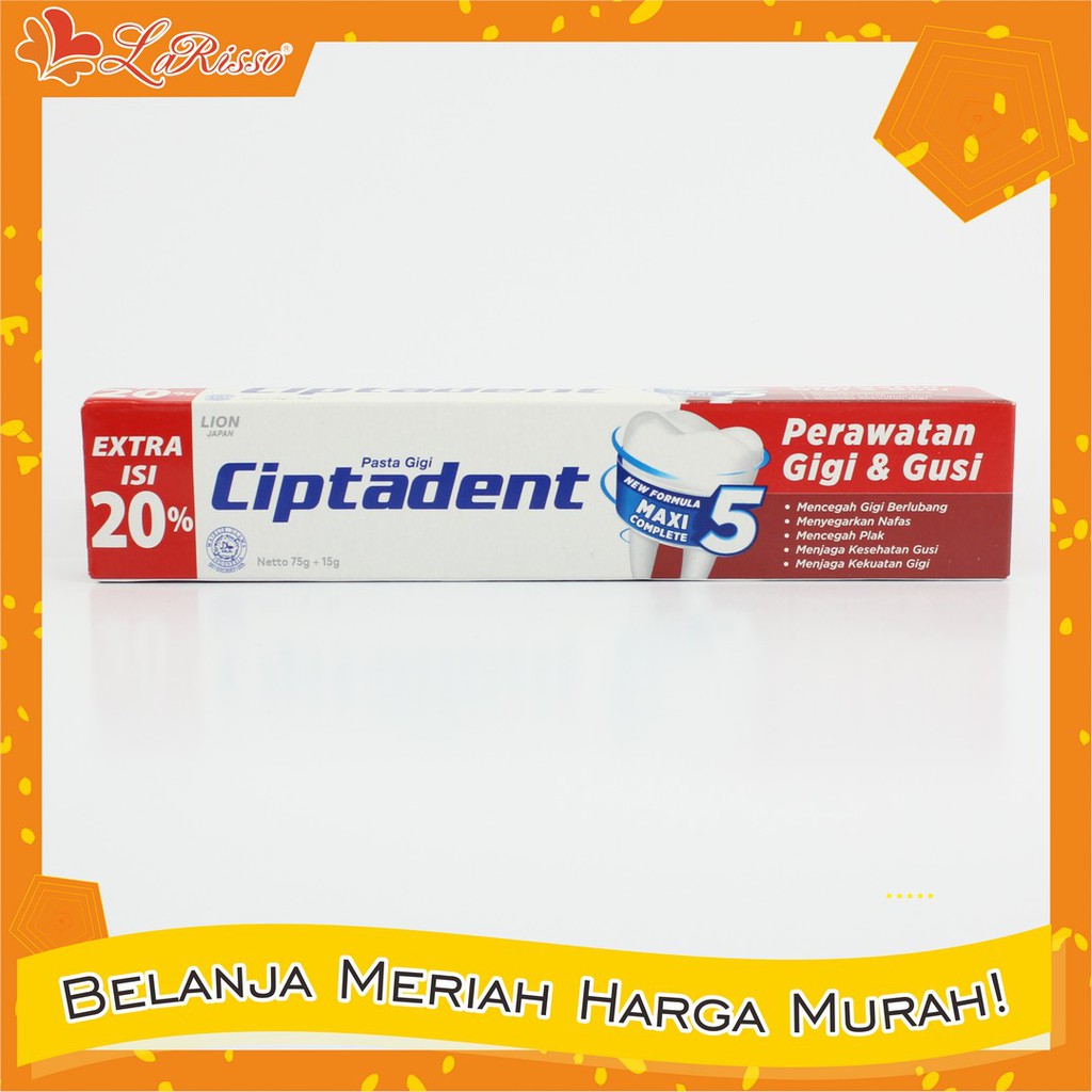 Jual PASTA GIGI CIPTADENT 75GR MAXI COMPLETE Indonesia|Shopee Indonesia
