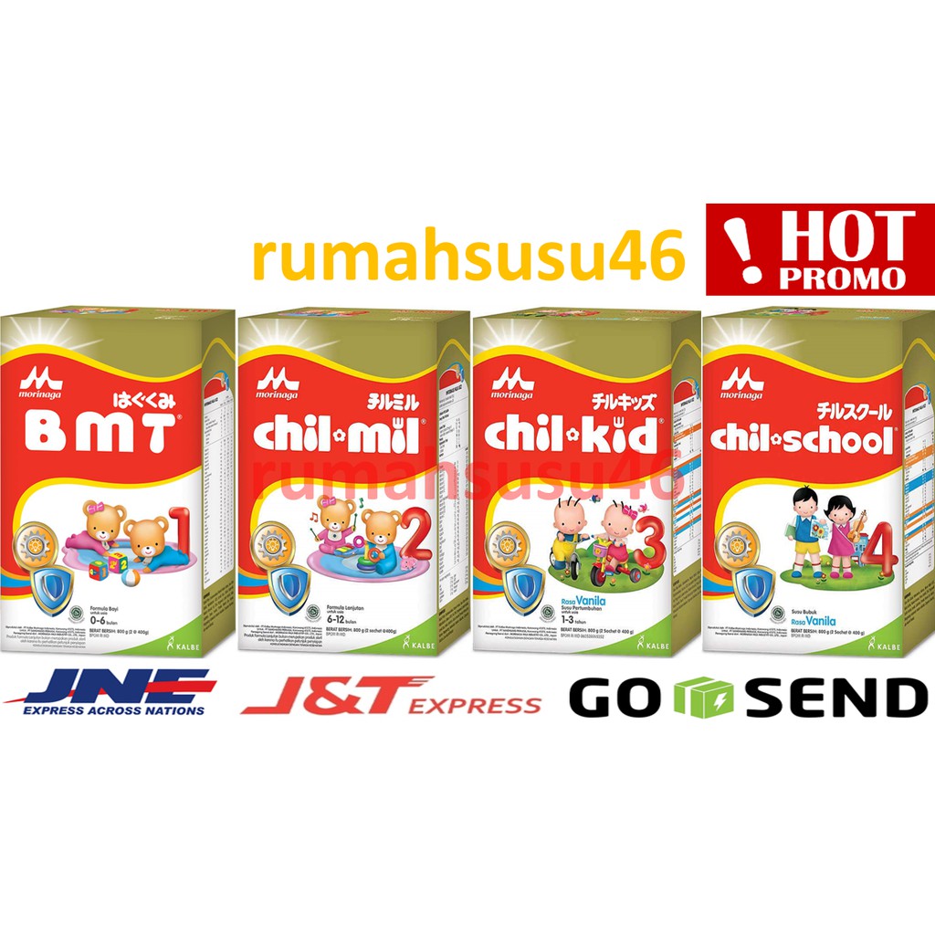 Jual Morinaga BOX ! BMT 1 reg 0-6bln / CHIL MIL 2 6-12 bln / CHIL KID 3 reg 1-3thn 800gr ( 2x400 ...