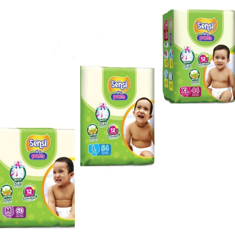Jual Popok Sensi Dry Pants M60 / L54 / XL44 | Shopee Indonesia