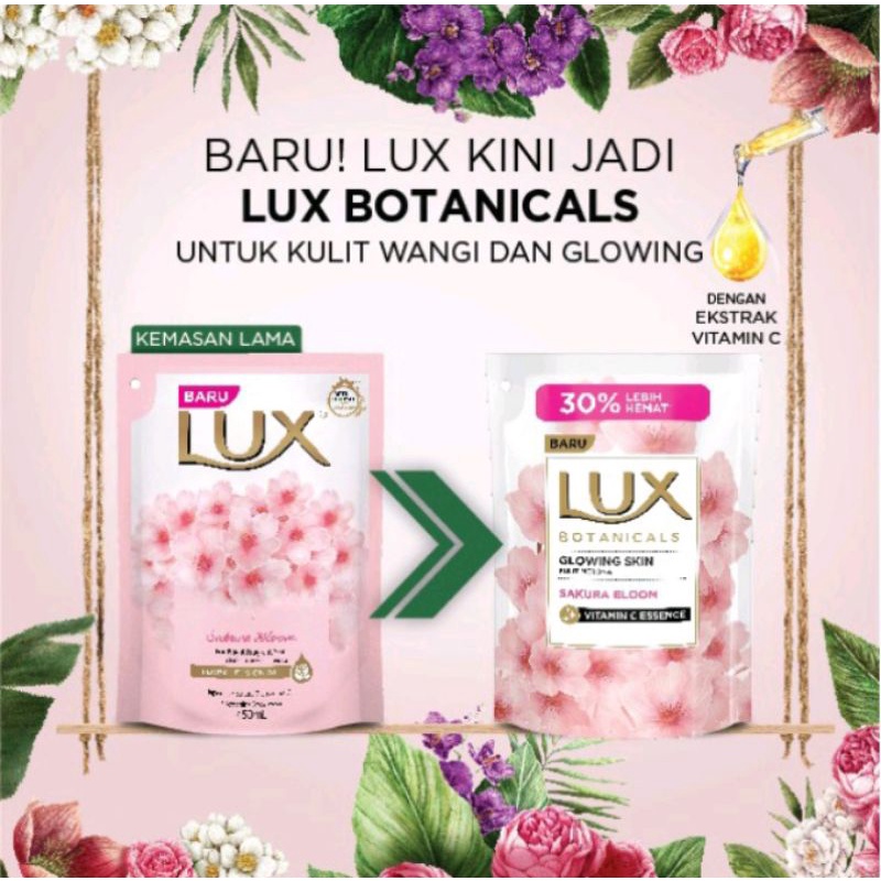Jual Sabun Cair Lux / Body wash Lux Botanicals Glowing Skin Sakura Bloom 825ML | Shopee Indonesia