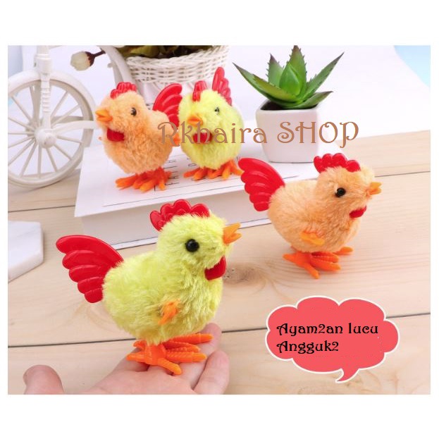 Jual Mainan Ayam Piyik Anak Ayam Makan Putar Angguk2 Model Ayam Jago ...