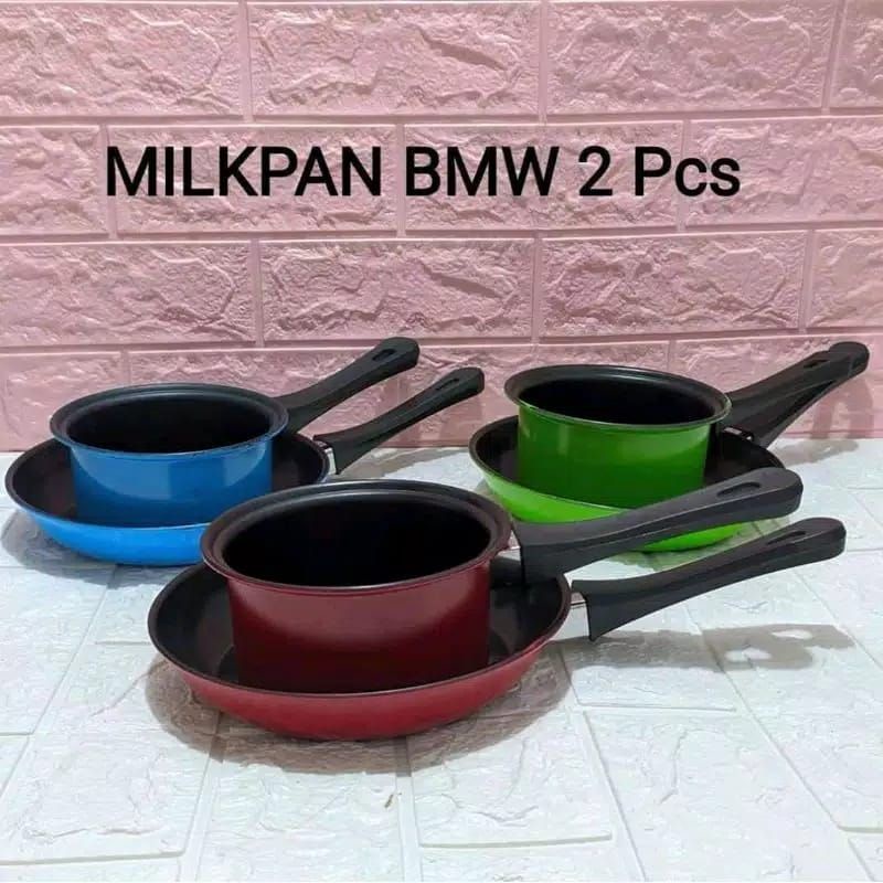 Jual Frypan Milkpan Set 2 BMW Anti Lengket (Pastela) | Shopee Indonesia