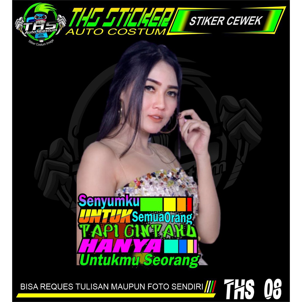 Jual Stiker Cewek Cantik Vector Ukuran Bisa Request Custom Sticker ...