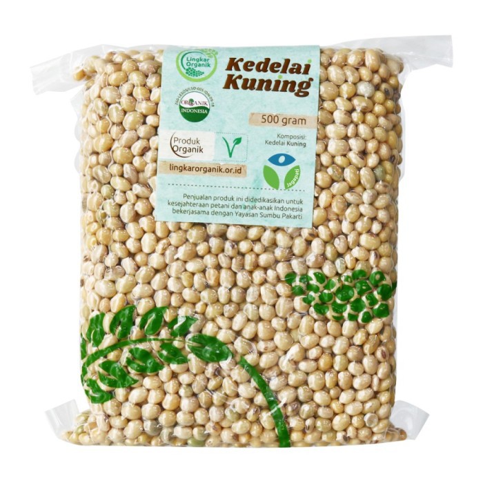 Jual Lingkar Organik Kacang Kedelai Kuning Organik 500g | Shopee Indonesia