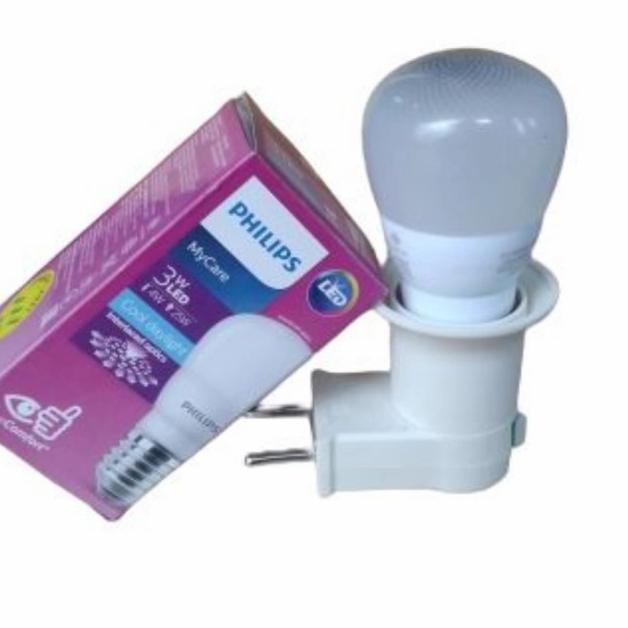 Jual Paket lampu tidur LED Philips 3watt dan fiting colok saklar ...