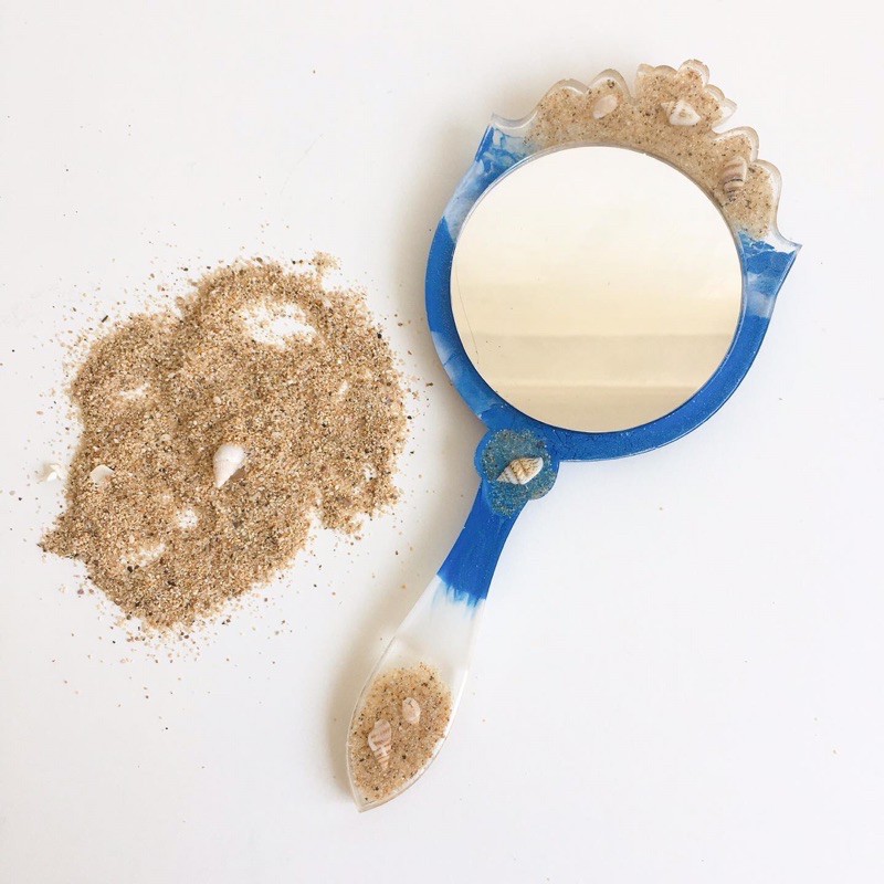 Jual OCEAN hand mirror / cermin / resin mirror Indonesia|Shopee Indonesia