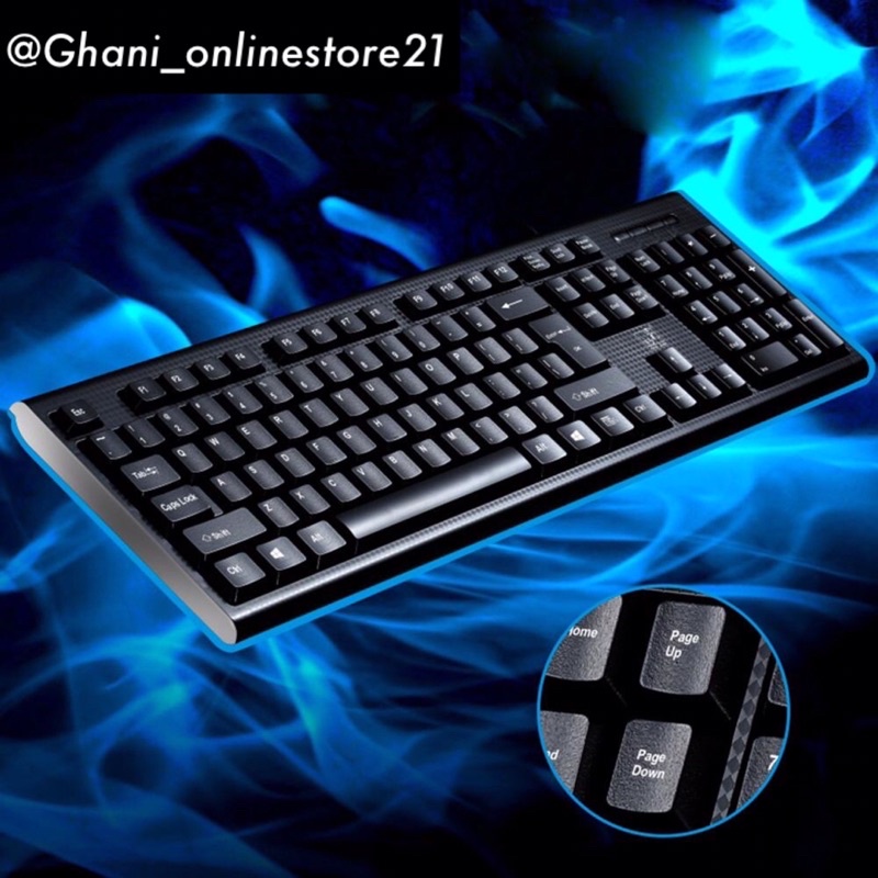 Jual Q9 Wired Keyboard papan ketik desain anti air untuk Pc/laptop ...