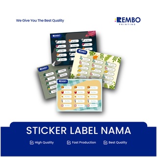 Jual STICKER NAMA ESTETIK / STIKER LABEL NAMA A5 / STIKER UNIK / STIKER ...