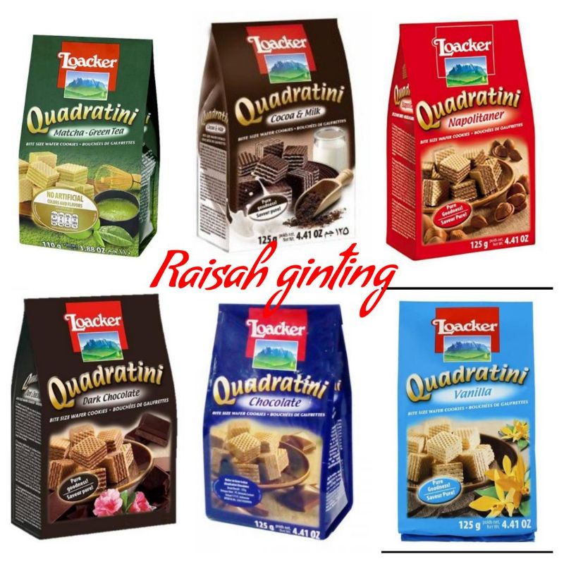 Jual LOACKER QUADRATINI 110 dan 125GR WAFER SNACK IMPORT Indonesia ...