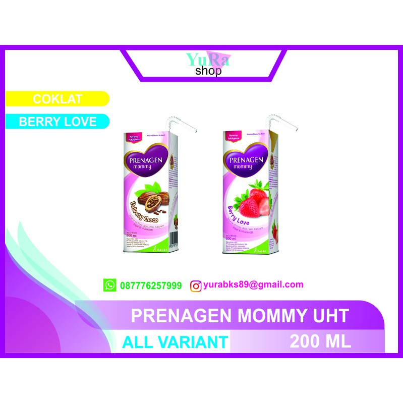 Jual PRENAGEN MOMMY UHT VELVETY CHOCO & BERRY LOVE 200ml | Shopee Indonesia