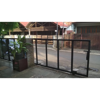Jual Pagar Besi Holo Kombinasi Ram Lipat Dorong Custom | Shopee Indonesia