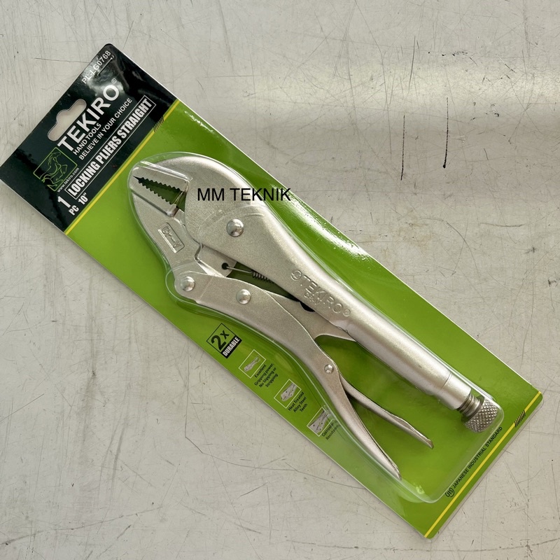 Jual TANG BUAYA JEPIT BAIS VICE GRIP LOCKING PLIERS 10" RATA TEKIRO 10 ...